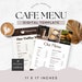 Cafe Menu Editable Template Printable Flyer for Promotion Pamphlet ...