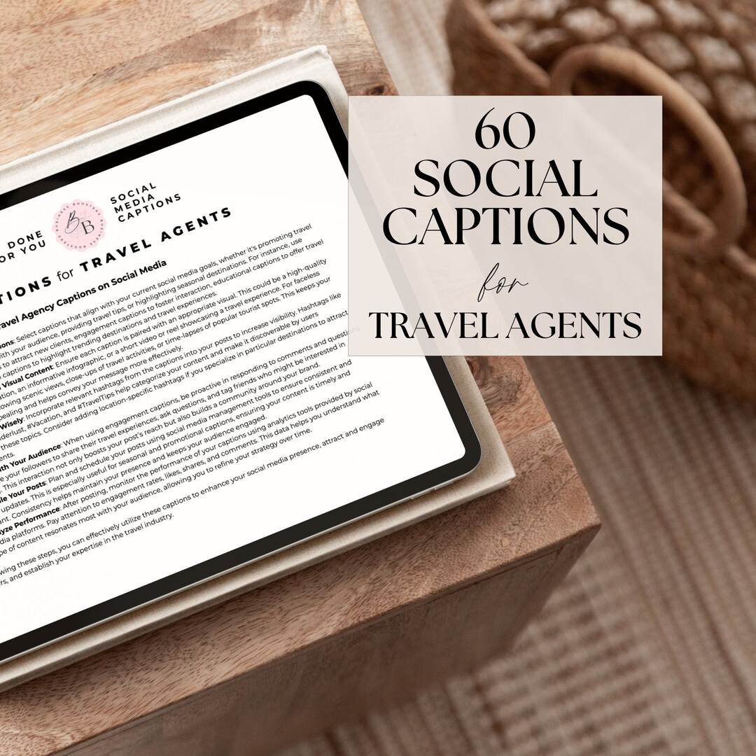 Travel Agent Insta Captions Social Media Copy Content for Instagram ...