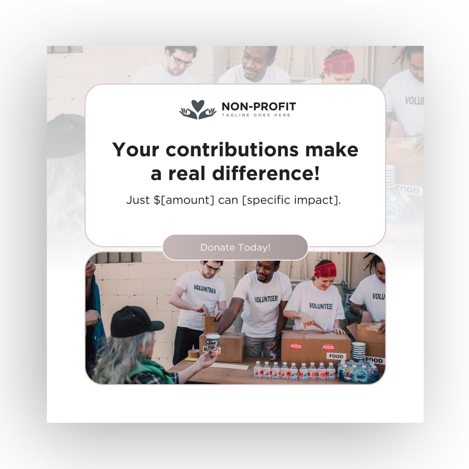 Non-profit Insta Posts Social Media Instagram Feed Charity Promotion ...