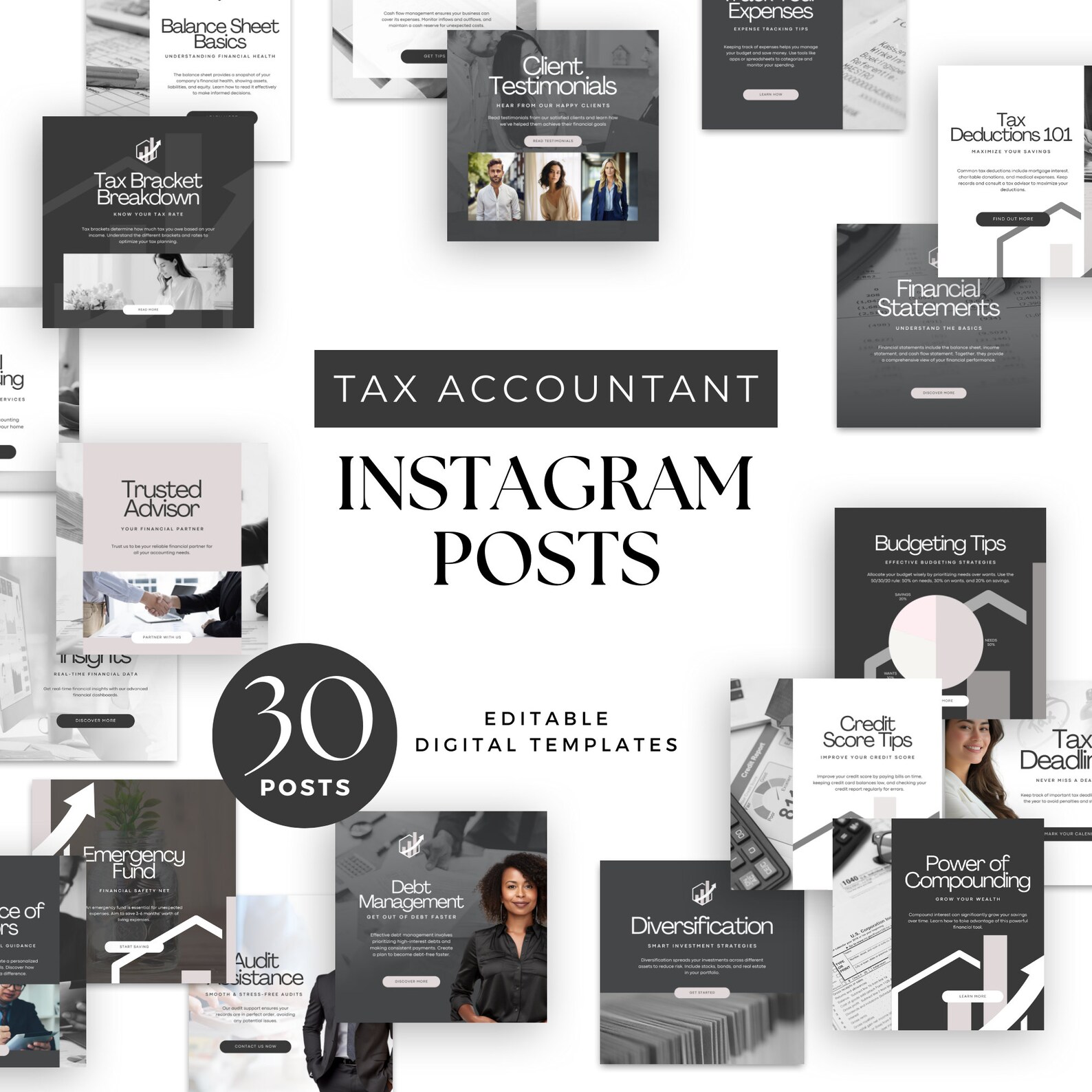 Tax Accountant Insta Posts Social Media Instagram Feed Financial ...
