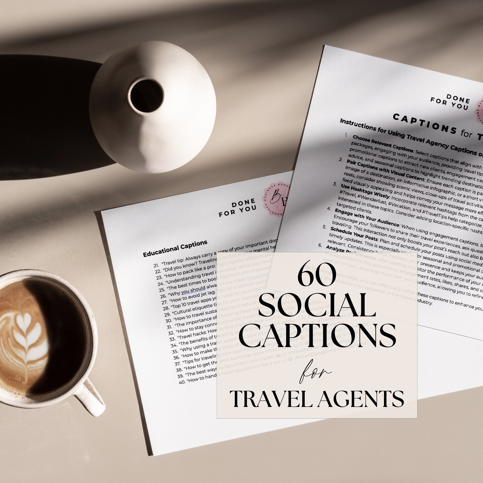 Travel Agent Insta Captions Social Media Copy Content for Instagram ...