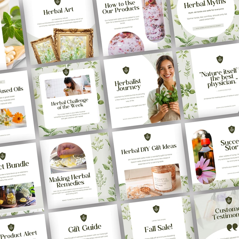 Herbalist Instagram Social Media Naturopath Feed Holistic IG Posts ...