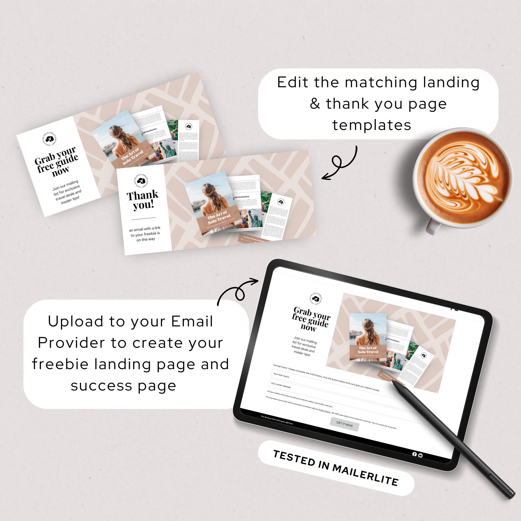 Travel Agency Template, Solo Traveler Freebie and Email Welcome ...