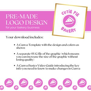 Circular Logo for Bakery Business, Canva Template and SVG, Minimal ...