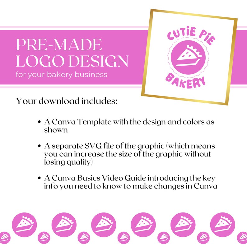 Circular Logo for Bakery Business, Canva Template and SVG, Minimal ...