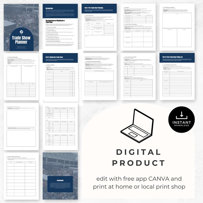 Exhibitors Handbook Canva Template Trade Show Planner Build Customer ...