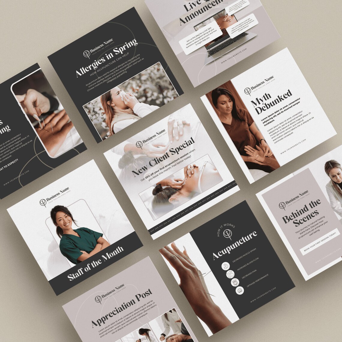 Acupuncture Insta Posts Social Media Instagram Feed Small Business ...