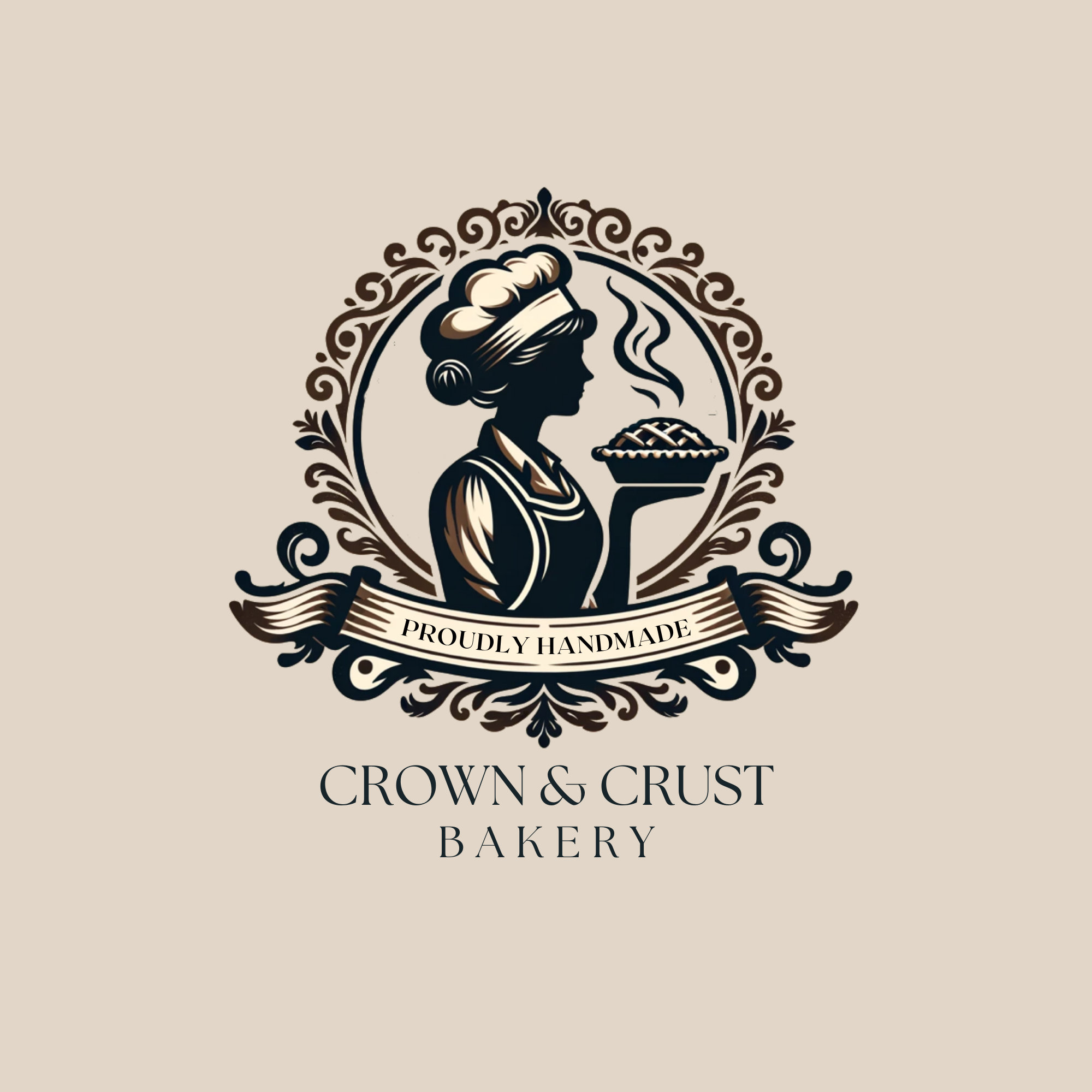 Female Baker Logo Traditional, Canva Template & 300DPI PNG, Pre-made ...