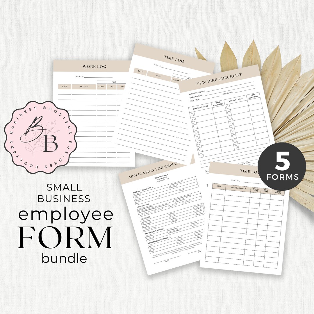 Small Business HR Checklist New Starter, Employment Forms Printable ...