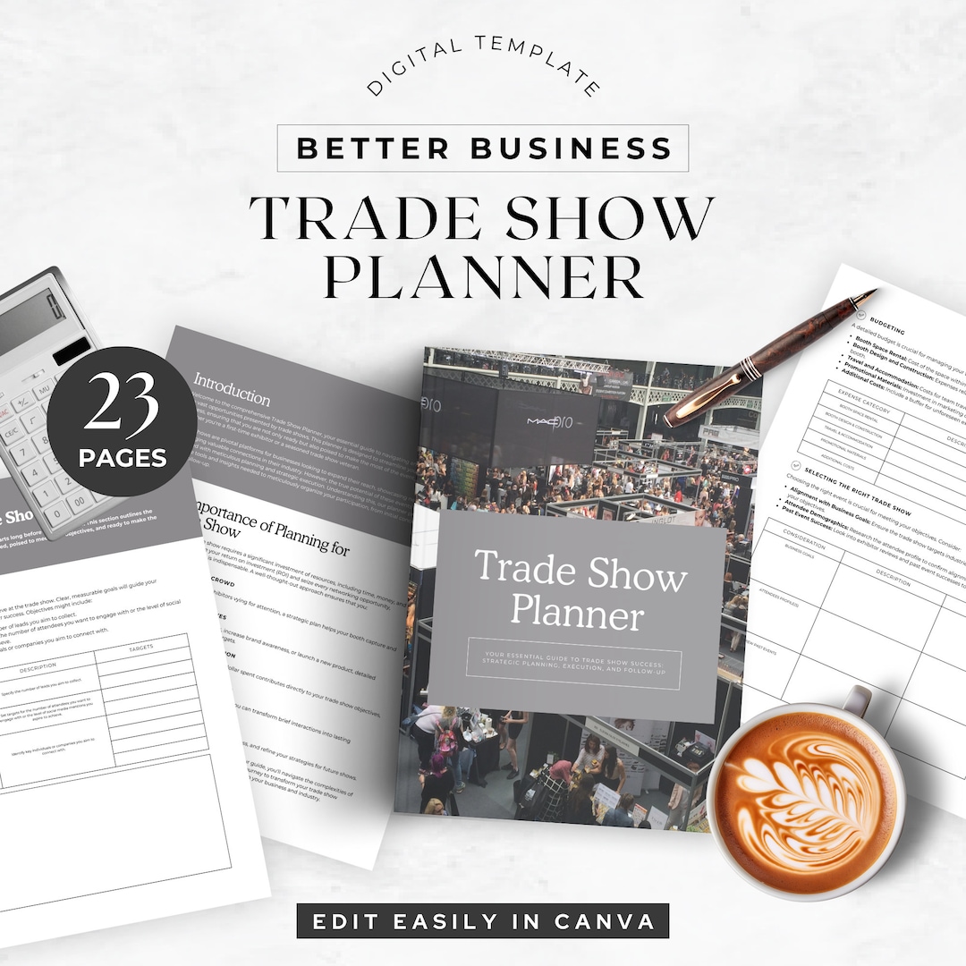 Trade Show Planner Canva Template Exhibitors Handbook Build Customer ...