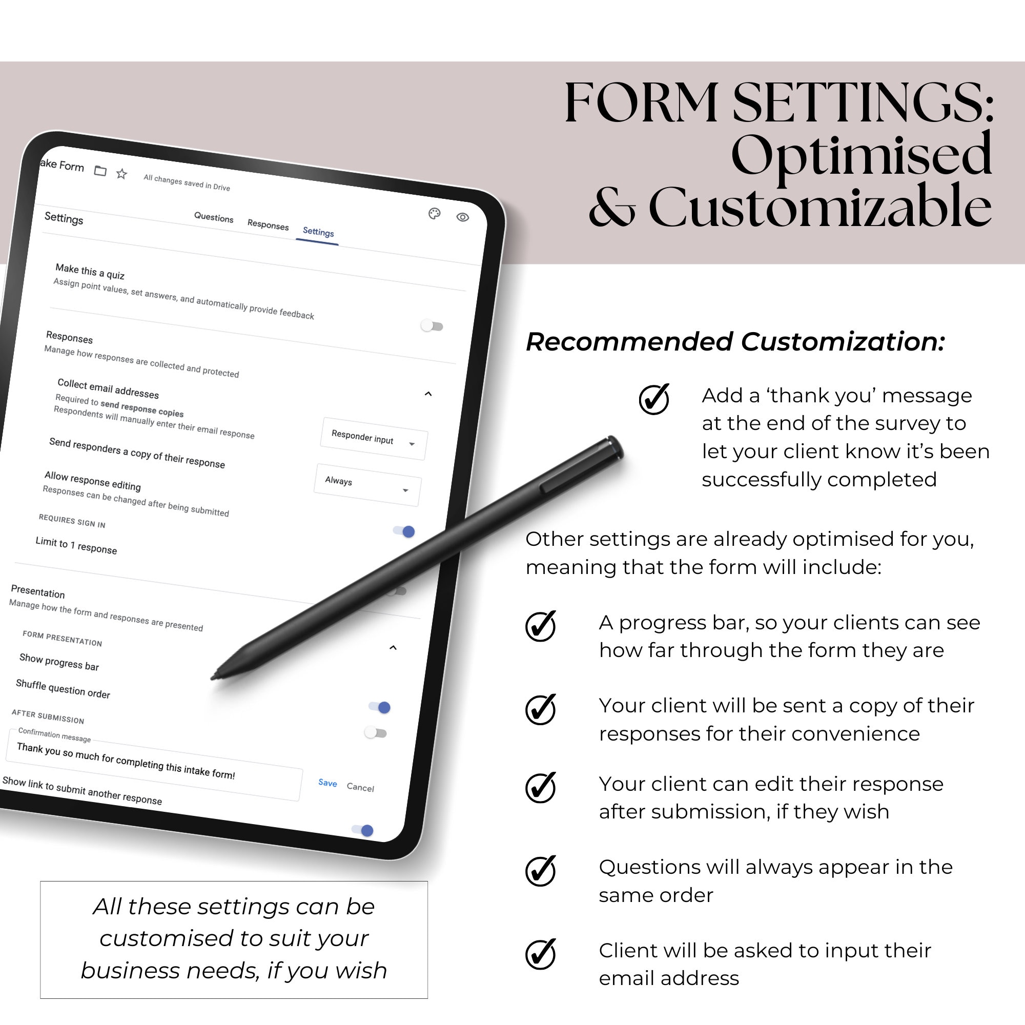 Interior Design Client Form Google Intake for Designer Onboarding for ...