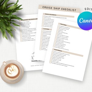Cruise Ship Checklist Canva Template, Travel Agency Freebie Website ...