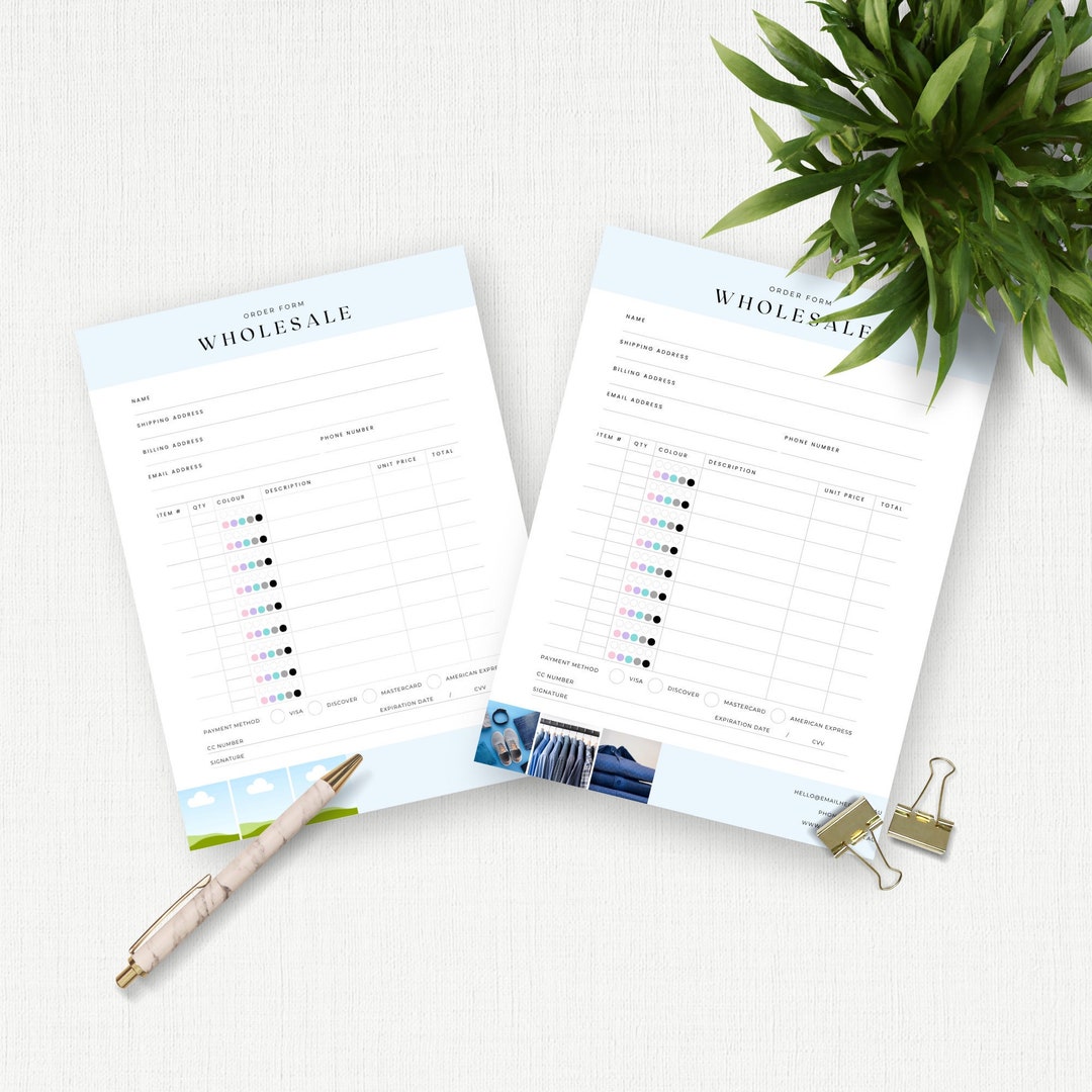 Stockist Order Form Canva Template Small Business, Includes Product ...