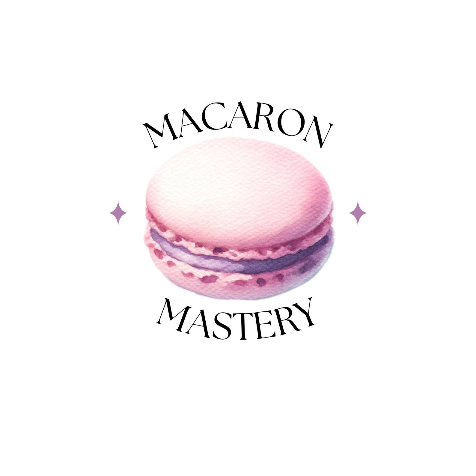 Macaron Logo for Bakery, Canva Template & 300DPI PNG, Pre-made DIY ...