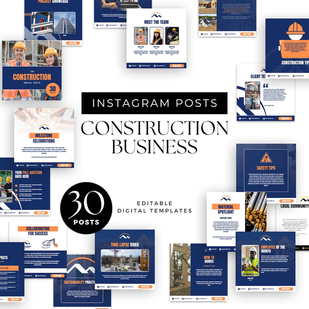 Instagram Posts for Construction Social Media Building Company Insta ...