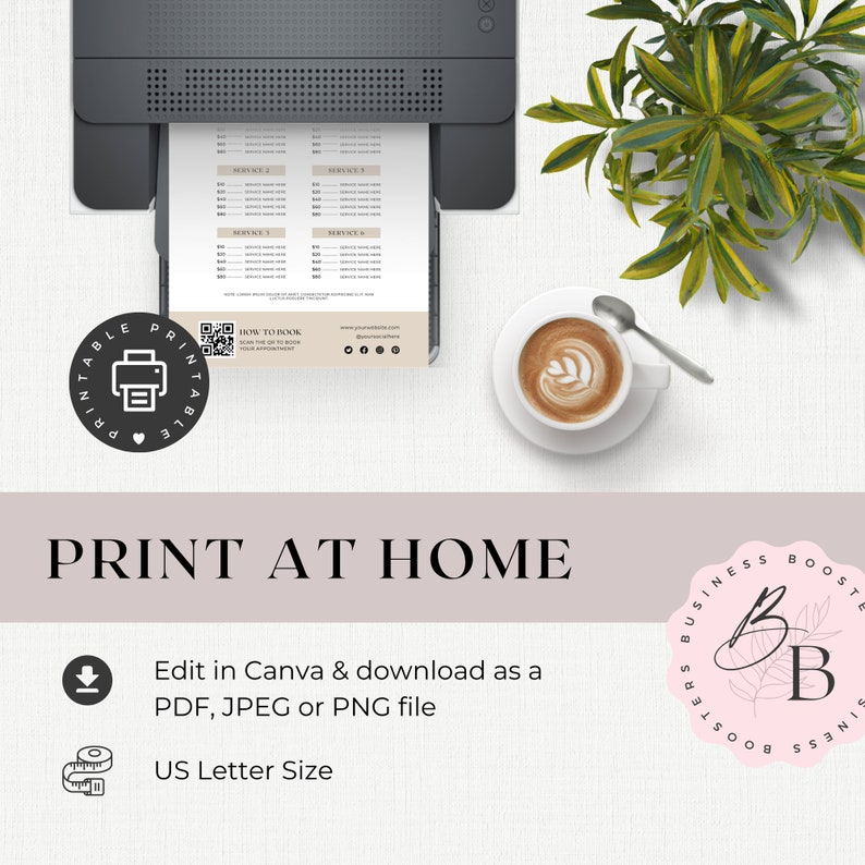 Rótulo comercial imprimible con código QR Escanear editable - Etsy México