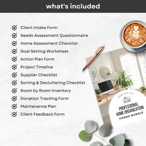Professional Organizer Form Bundle Canva Template Home Clutter ...
