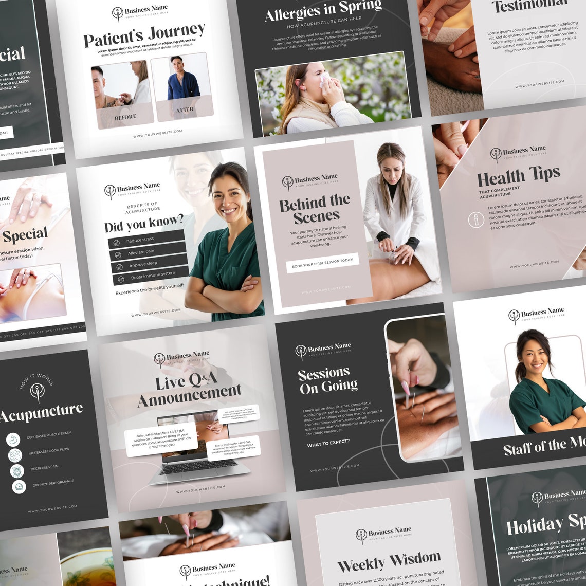 Acupuncture Insta Posts Social Media Instagram Feed Small Business ...