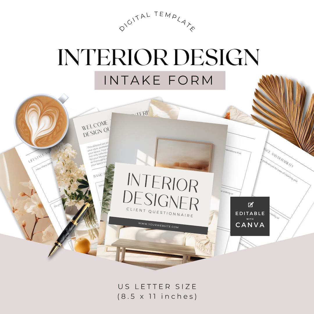Interior Design Client Intake Form, New Client Onboarding, Design ...