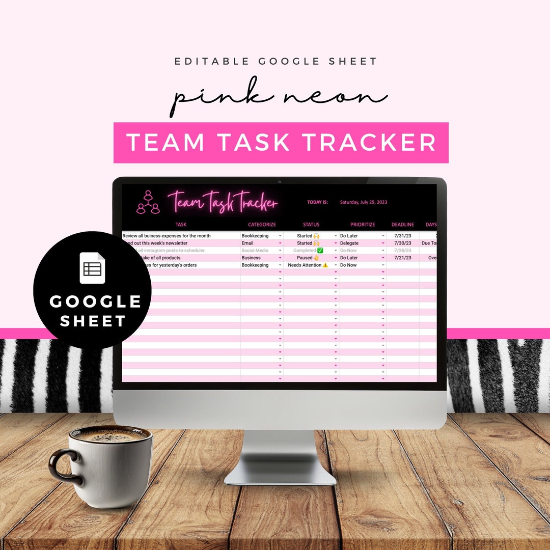 Google Sheets Team Manager Dashboard, Task Tracker Get Stuff Done ...