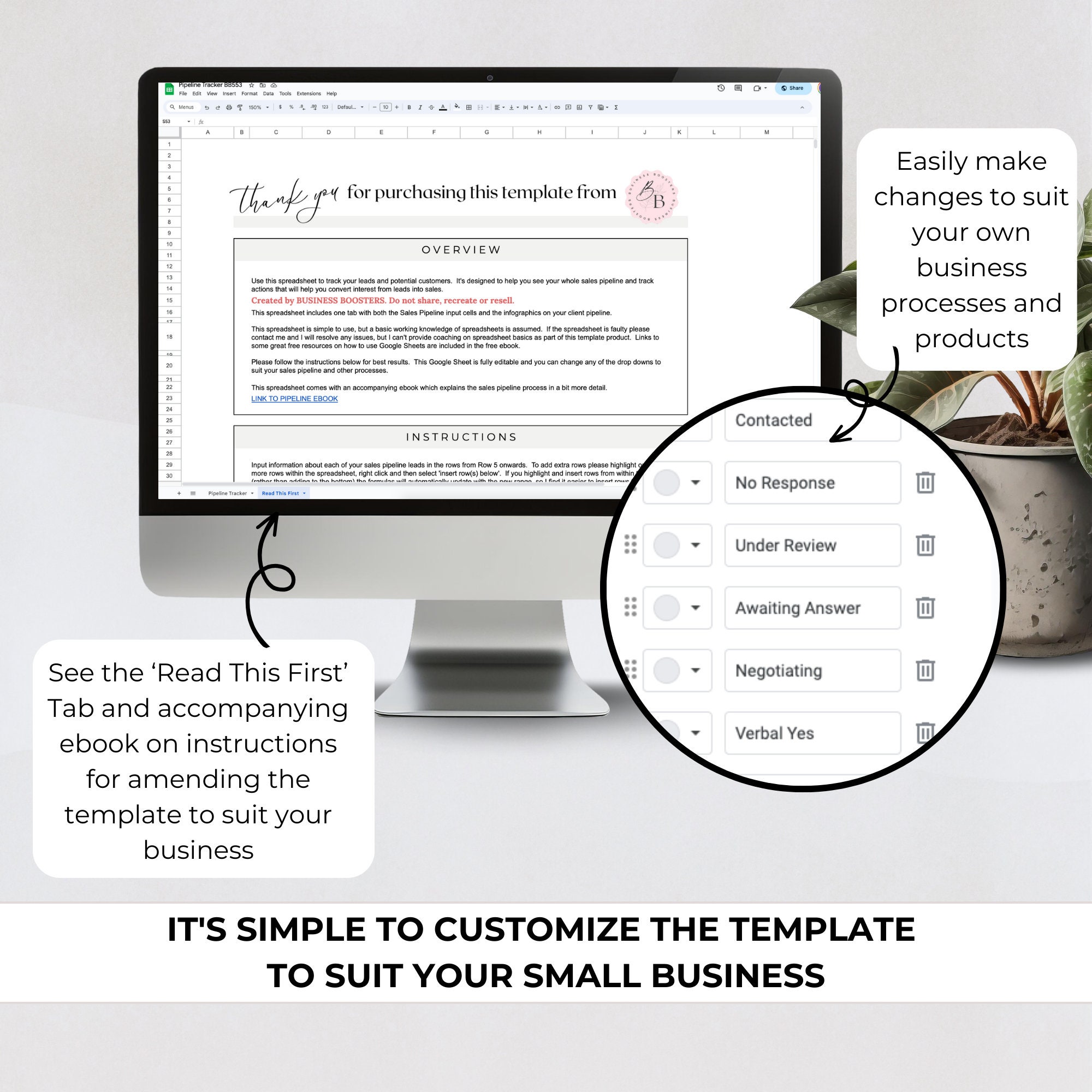 Business Pipeline Google Sheet Template, Client Sales Tracker Planner ...