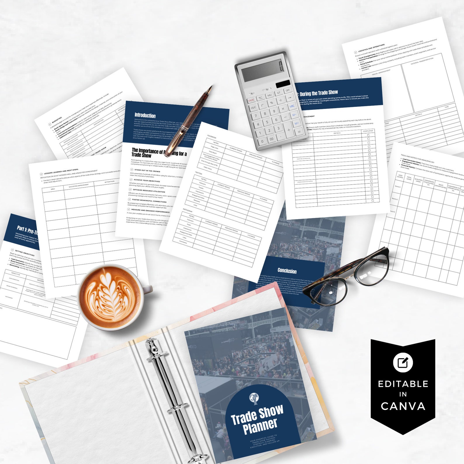 Exhibitors Handbook Canva Template Trade Show Planner Build Customer ...