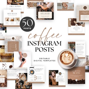 Coffee Insta Posts Social Media Instagram Feed Cafe Promo Coffee Shop ...