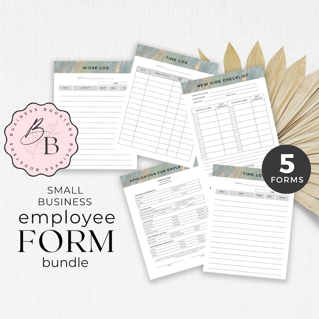 Small Business HR Checklist New Starter, Employment Forms Printable ...