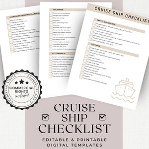 Cruise Ship Checklist Canva Template, Travel Agency Freebie Website ...