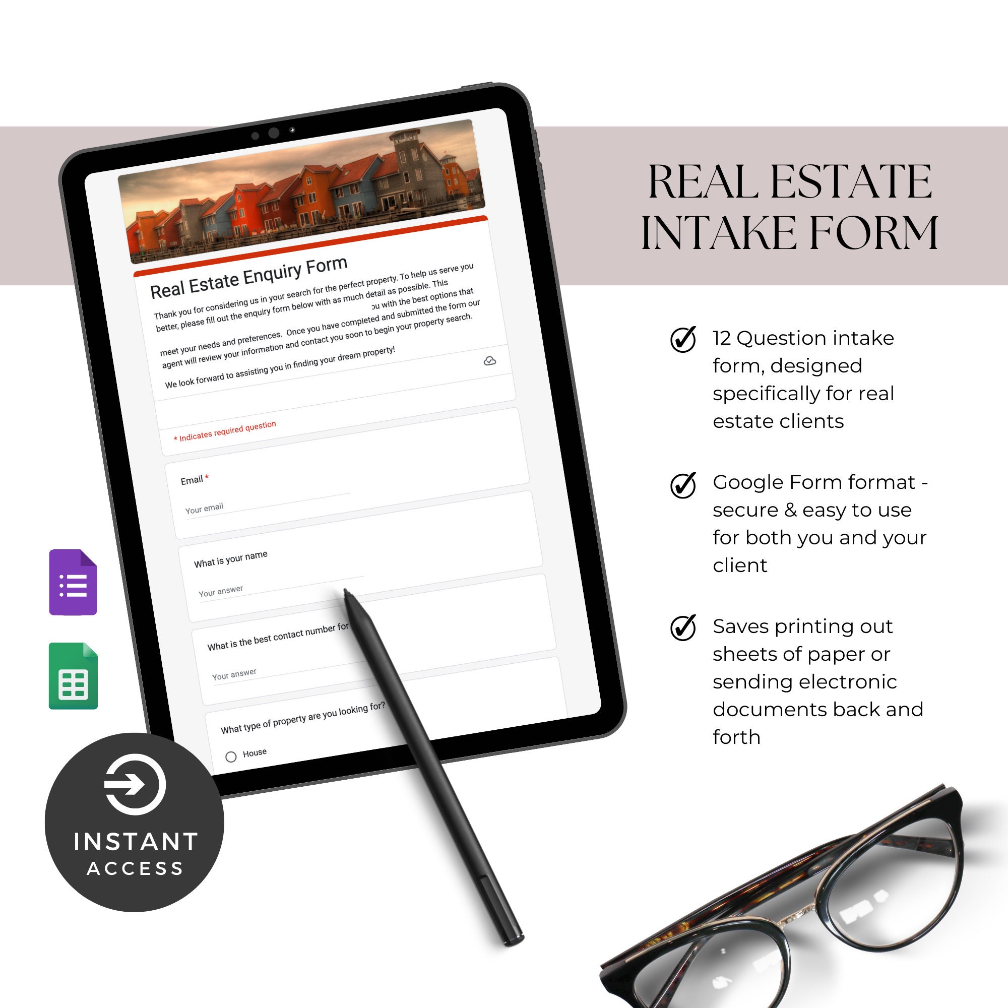 Google Form Client Intake Realtor, Onboarding for Real Estate Customers ...