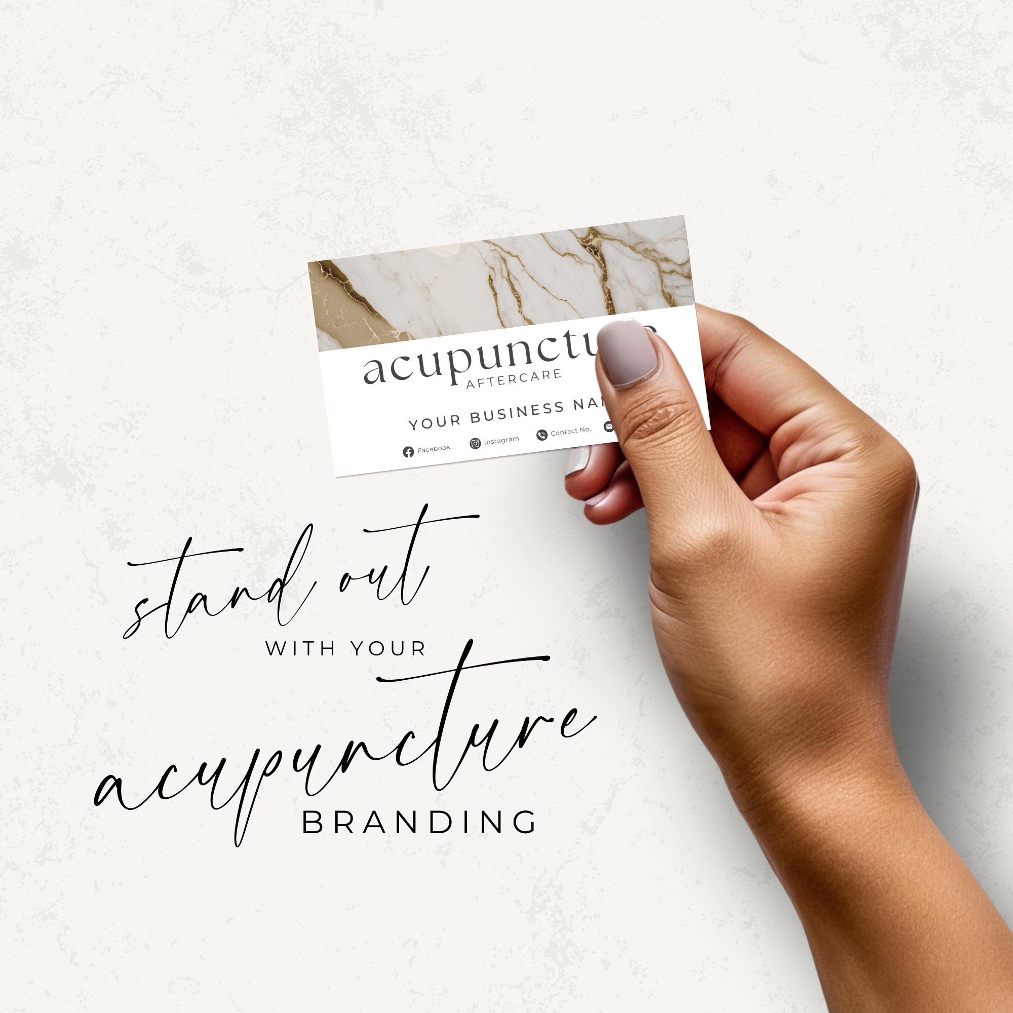 Acupuncture Aftercare Card Canva Template Chinese Medicine Care Card ...