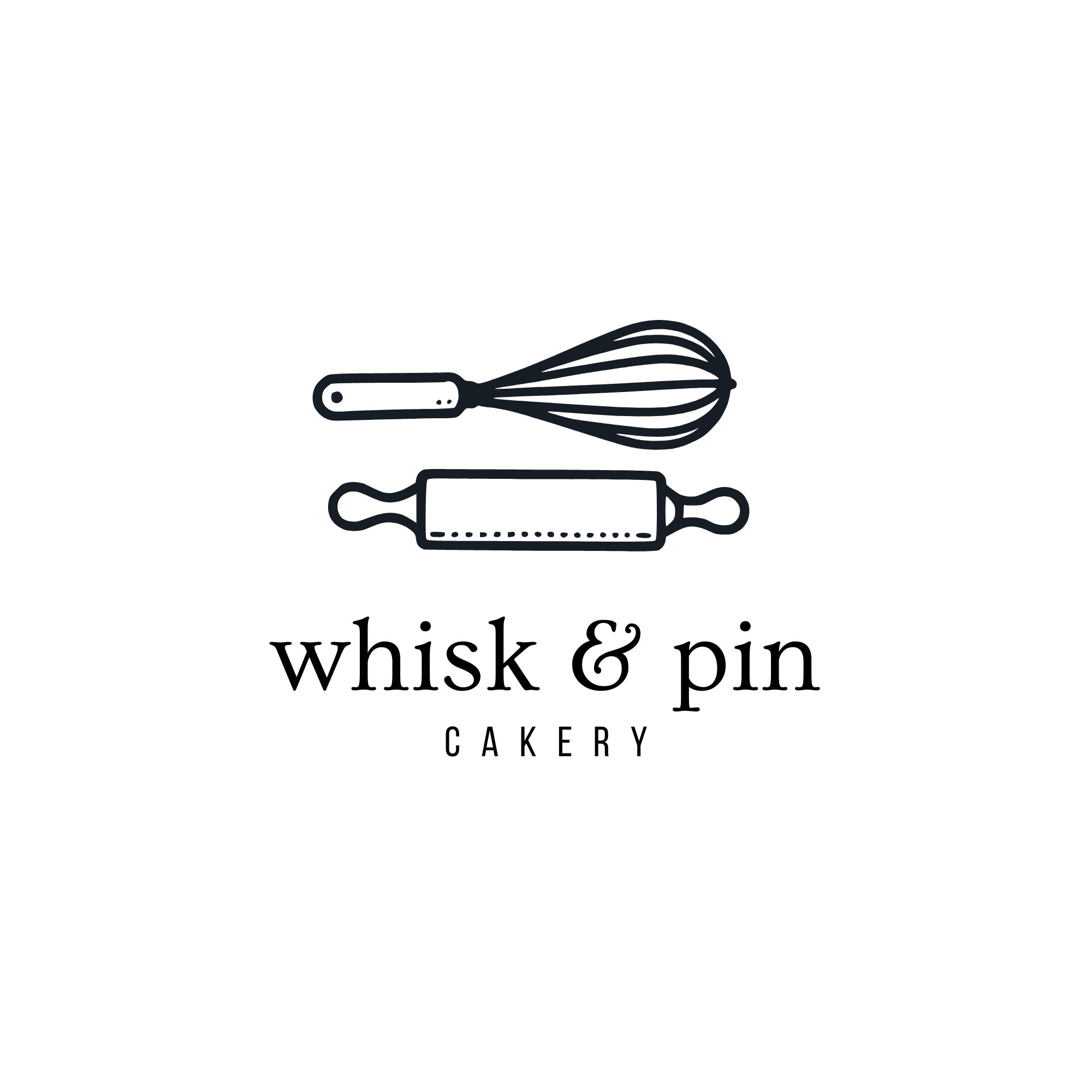 Logo for Bakery Business, Rolling Pin and Whisk, Canva Template and SVG, DIY Branding Vector ...