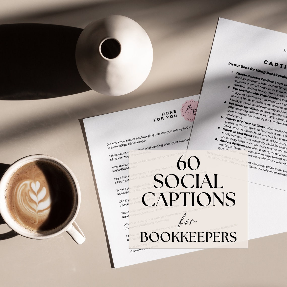 Bookkeeper Insta Captions Social Media Copy Promo Content for Instagram ...