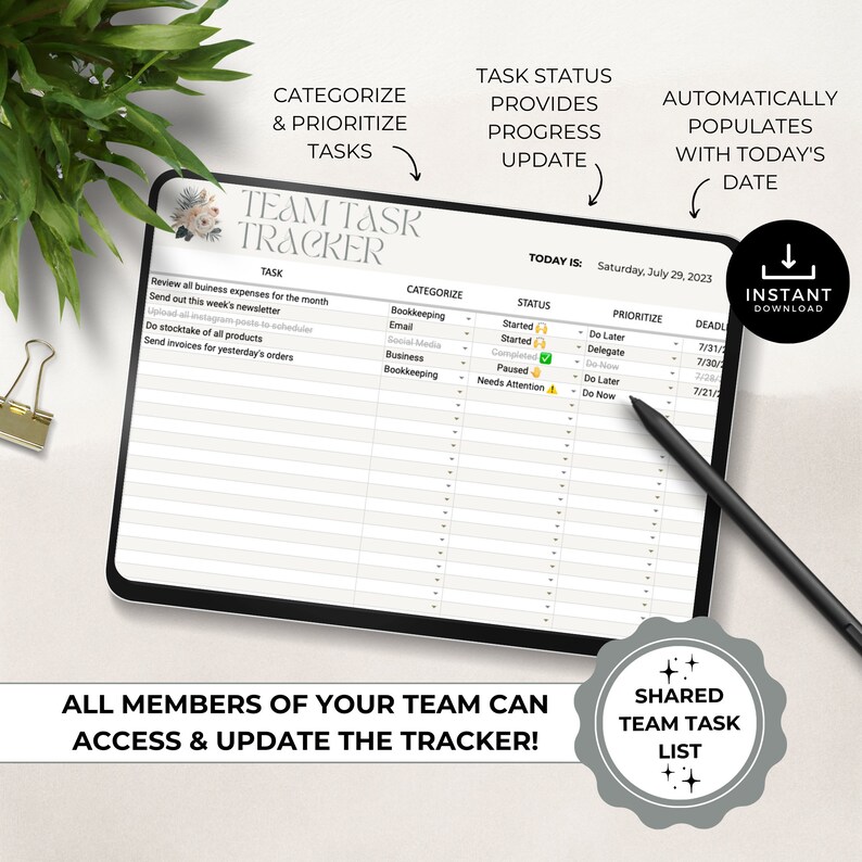 Google Sheets Task Tracker Team Management Dashboard Get - Etsy Google Sheets Task Tracker Team Management Dashboard Get - Etsy