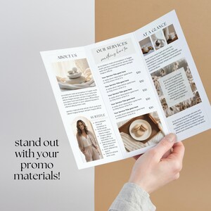 Canva Pamplet Template, Editable Trifold Brochure for Small Business ...
