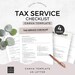 Tax Service Checklist Canva Template Taxes Preparation US Letter ...