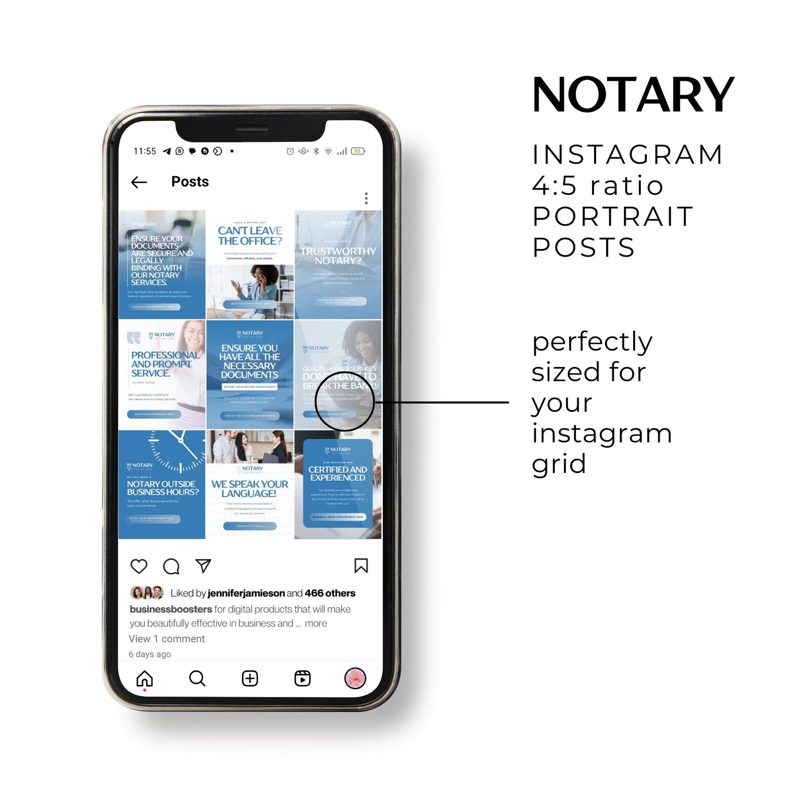 Notary Instagram Portrait Posts 4:5 Ratio Notary Public Social Media ...