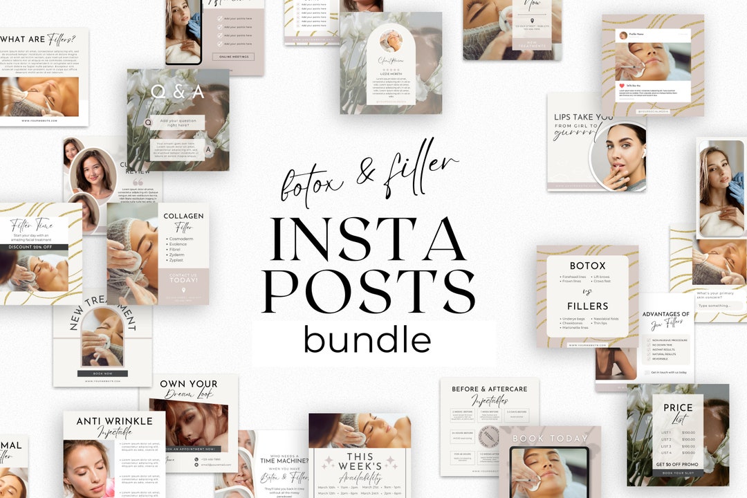 Esthetician Insta Bundle, Botox & Filler Instagram Posts, Social Media ...