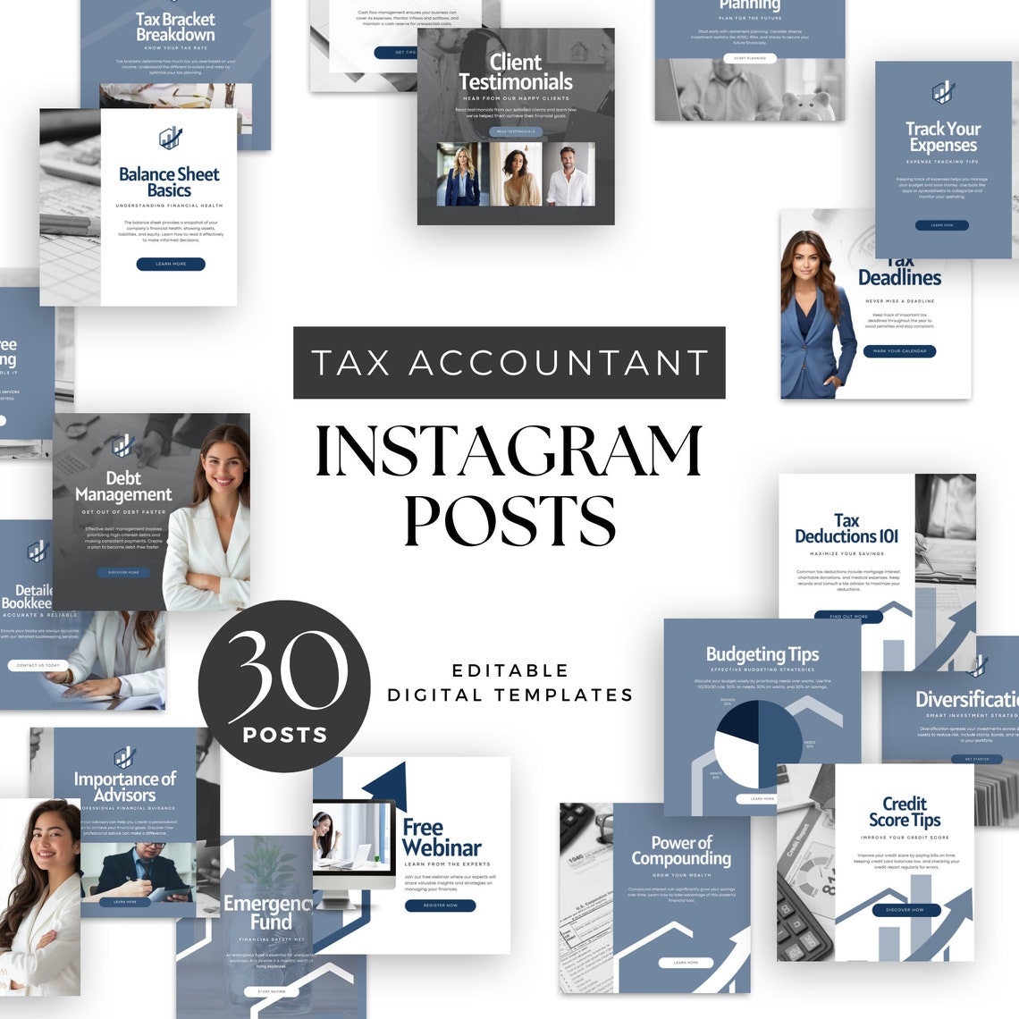 Tax Accountant Social Posts Instagram Feed Financial Strategy Audit ...