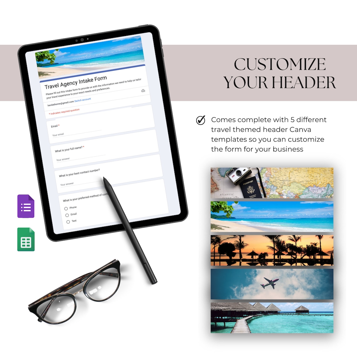 Google Form Client Intake for Travel Agent, Onboarding for Travel ...