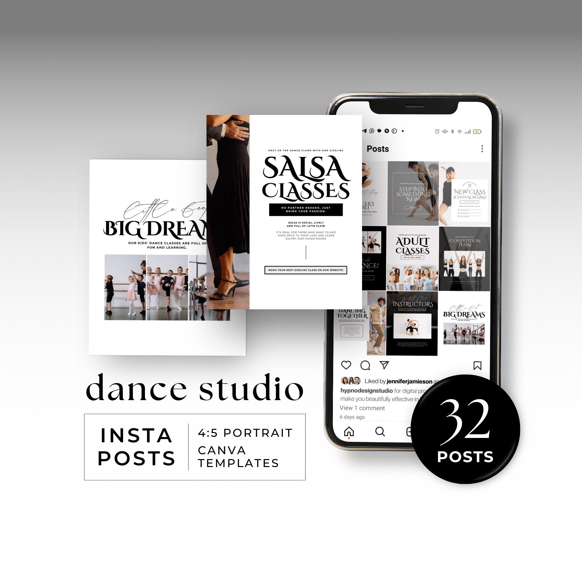 Dance Studio Instagram Posts Portrait Dancing Teacher Insta Feed Ballet ...