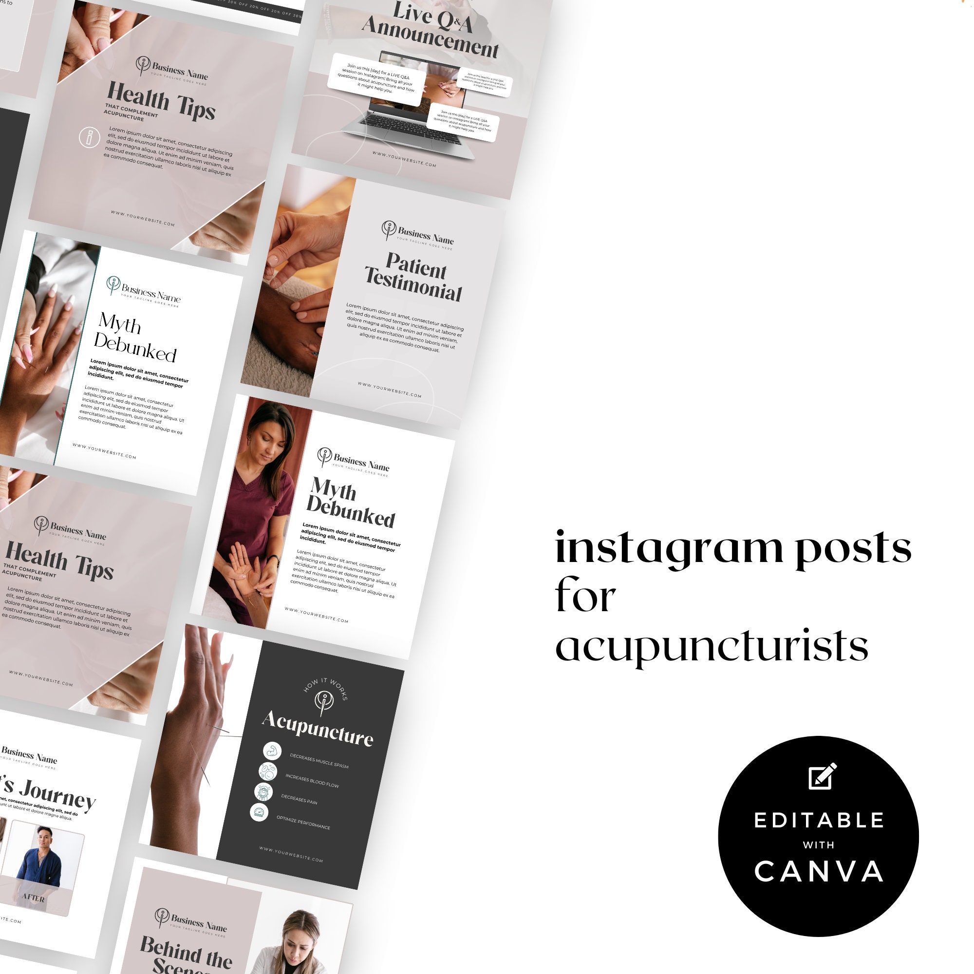 Acupuncture Insta Posts Social Media Instagram Feed Small Business ...