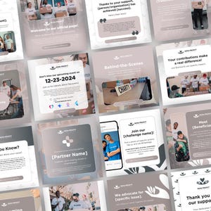 Non-profit Insta Posts Social Media Instagram Feed Charity Promotion ...