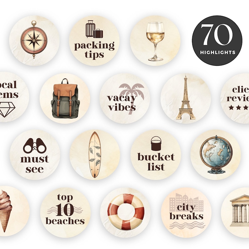 Travel Consultant Instagram Highlights IG Feed Canva Template Travel ...