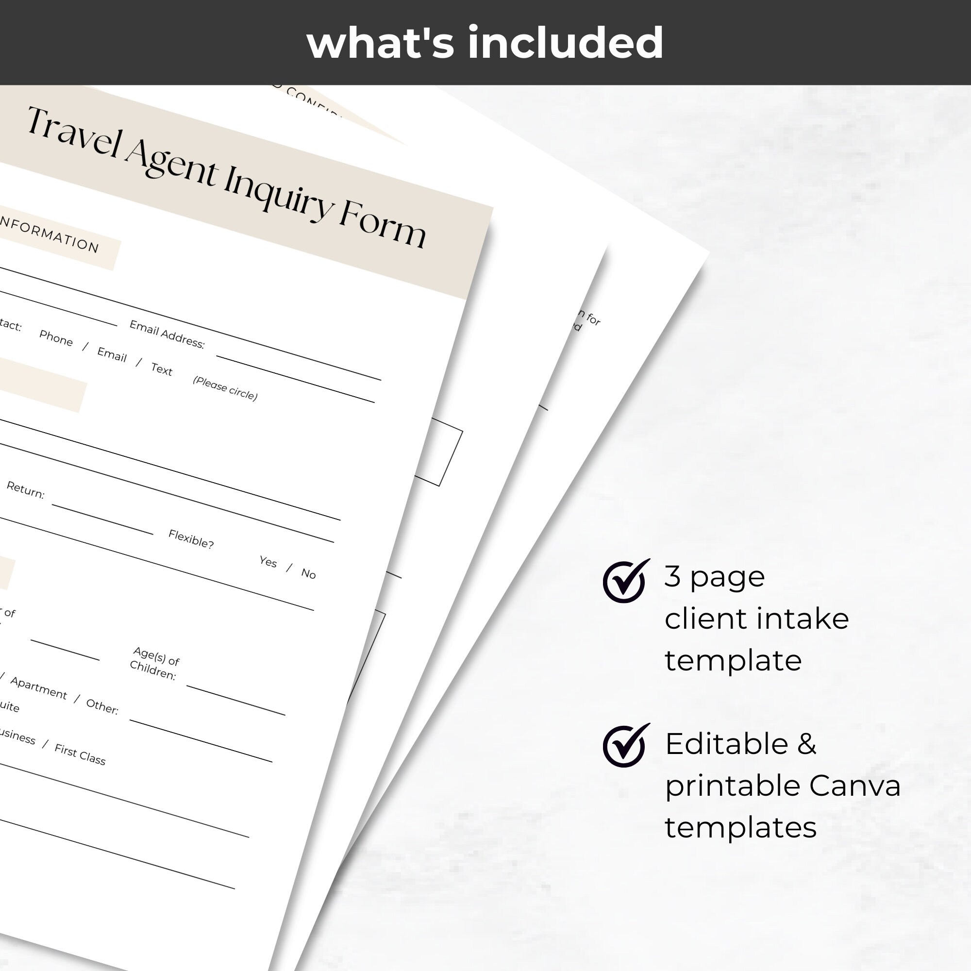 Travel Agent Client Intake Form, New Client Onboarding, Travel ...