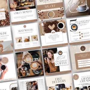 Coffee Insta Posts Social Media Instagram Feed Cafe Promo Coffee Shop ...