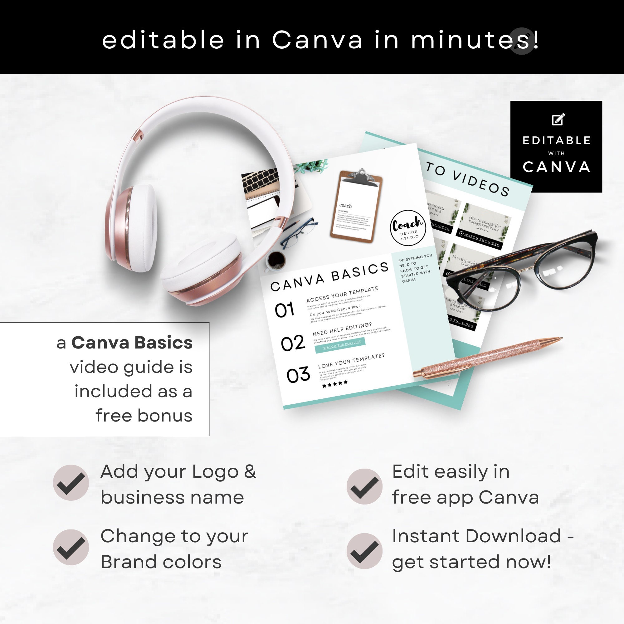 Canva Pamplet Template, Editable Trifold Brochure for Small Business ...