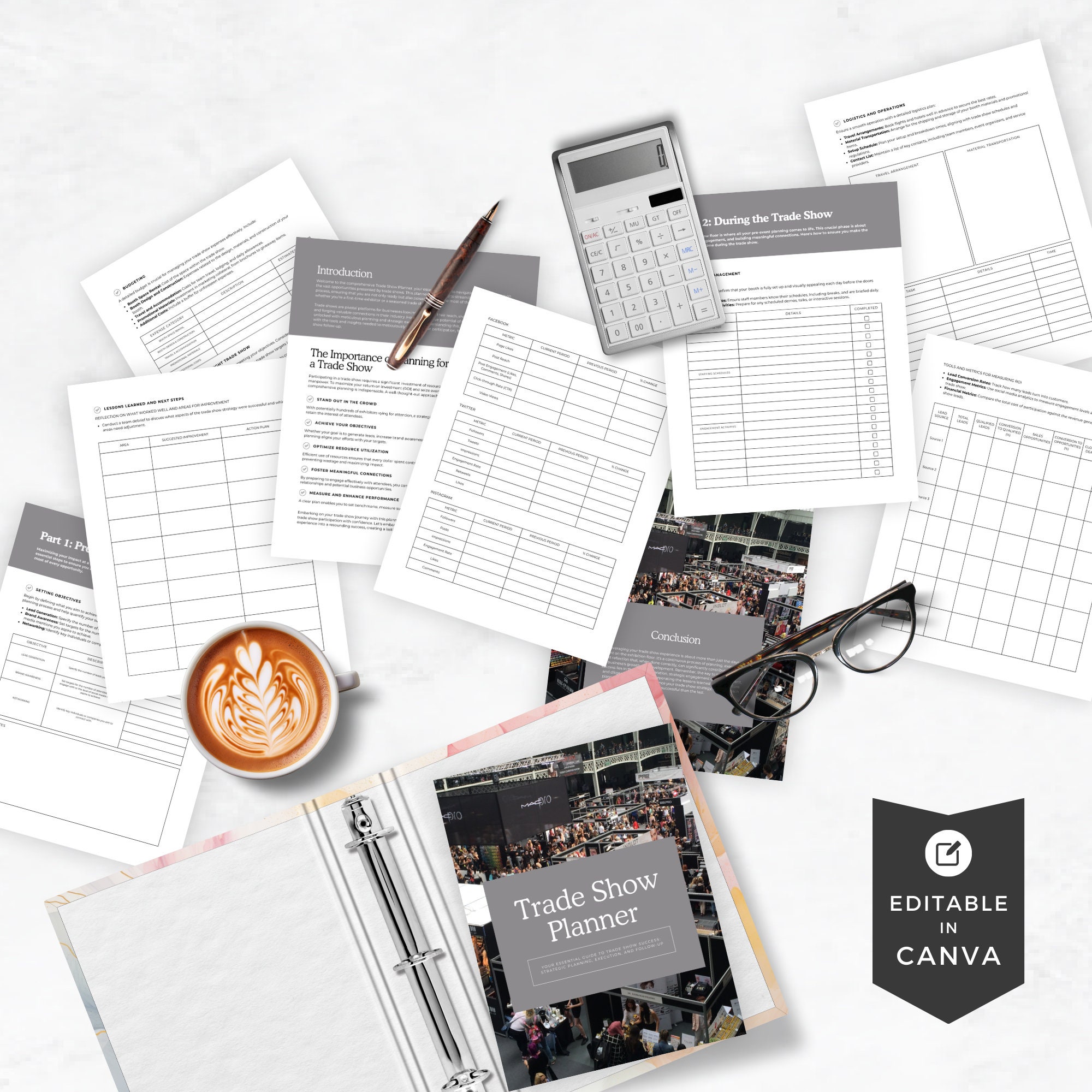 Trade Show Planner Canva Template Exhibitors Handbook Build Customer ...
