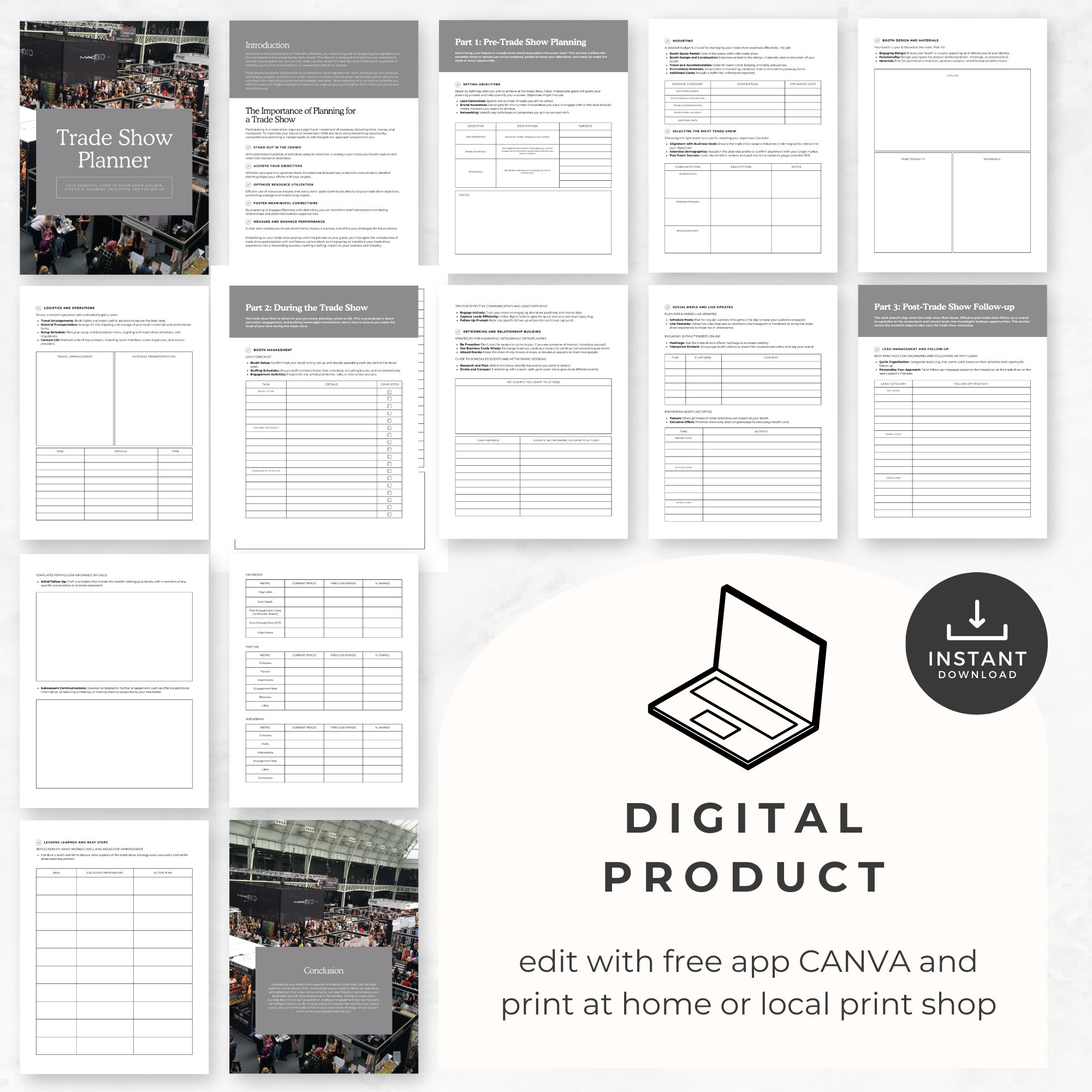 Trade Show Planner Canva Template Exhibitors Handbook Build Customer ...