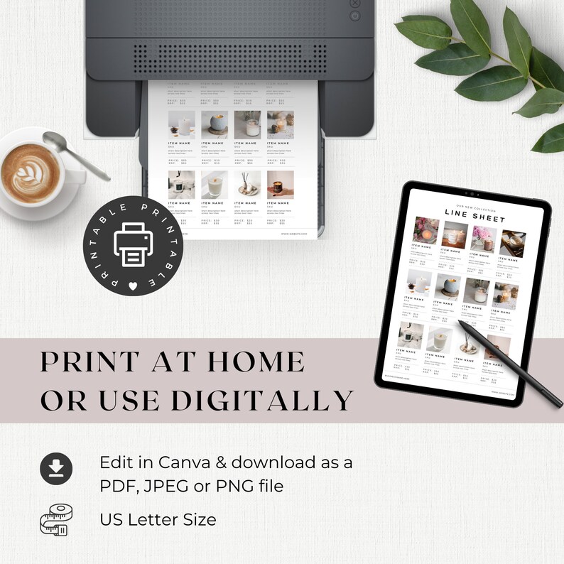 Candle Product Line Sheet With Photos Canva Template, Small Business ...